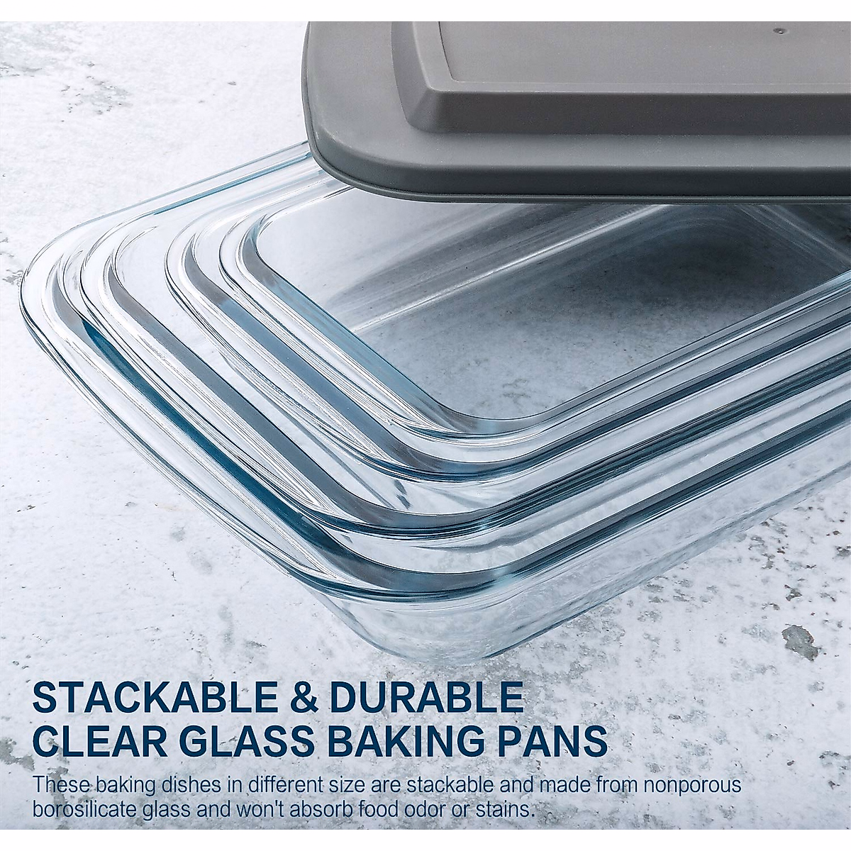 MCIRCO 8 Pcs Glass Baking Dish Set with Lids, 30 Pcs Glass Food Storage Containers with Lids, Fridge, Microwave, Oven, Dishwasher Friendly, For Cooking, Baking