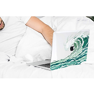 Batianda MacBook Air 13 Inch Case 2020 2019 2018 Release A2337 A2179 A1932,Pattern Clear Hard Case Shell Cover with Keyboard Cover & Screen Protector for New MacBook Air 13 Retina & Touch ID (Wave)
