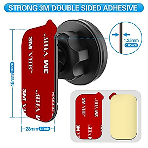 pop-tech Sticky Adhesive Pad Replacement for Car Dashboard Magnetic Phone Mount Base, 8pcs 3M VHB Double Sided Sticker Heat Resistance Tape for Magnet Cellphone Holder & Windshield Dash Cam