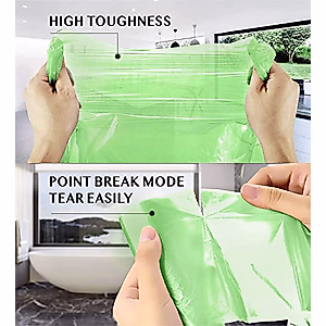 Small Trash Bags, 1.2 Gallon Extra Thick Garbage Bags,& Wastebasket Liners for Kitchen Bathroom Office Car Pet, (120 Counts, Green)