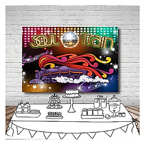 9x6ft 70's and 80's Disco Dancing Prom Party Decor Photo Background 70's Theme Photography Backdrop Neon Glow Photo Background Studio Props Banner