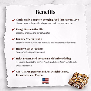 LAFEBER'S Fruit Delight Avi-Cakes Pet Bird Food, Made with Non-GMO and Human-Grade Ingredients, for Parrots (8 oz Pack of 1)