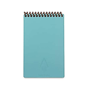 Rocketbook Smart Reusable Notebook - Dotted Grid Eco-Friendly Notebook with 1 Pilot Frixion Pen & 1 Microfiber Cloth Included - Neptune Teal Cover, Mini Size (3.5" x 5.5") (EVR-M-K-CCE)