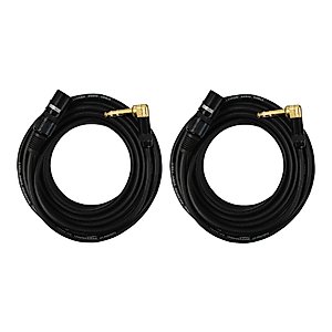 Audio2000's C14050P2 50 Ft 1/4" TRS Right Angle to XLR Male Cable (2 Pack)