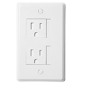 Safe Plate Electrical Outlet Covers Decora, White (2 Screws)