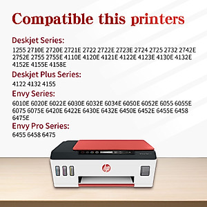 Foiset Remanufactured for HP 67XL HP 67 Inkjet 3YM59A 3YM58A Replacement for HP Envy 6052 6055 6058 6075 Pro 6452 6455 6458 DeskJet 1255 2732 2752 2755 DeskJet Plus 4140 4152 4155 4158