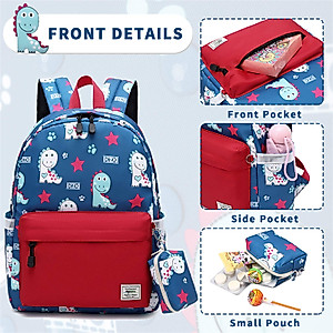 Mairle Little Kids Backpack Preschool Kindergarten School Bag for Boys and Girls with Chest Strap, Sea World Print, Dark Blue/Yellow