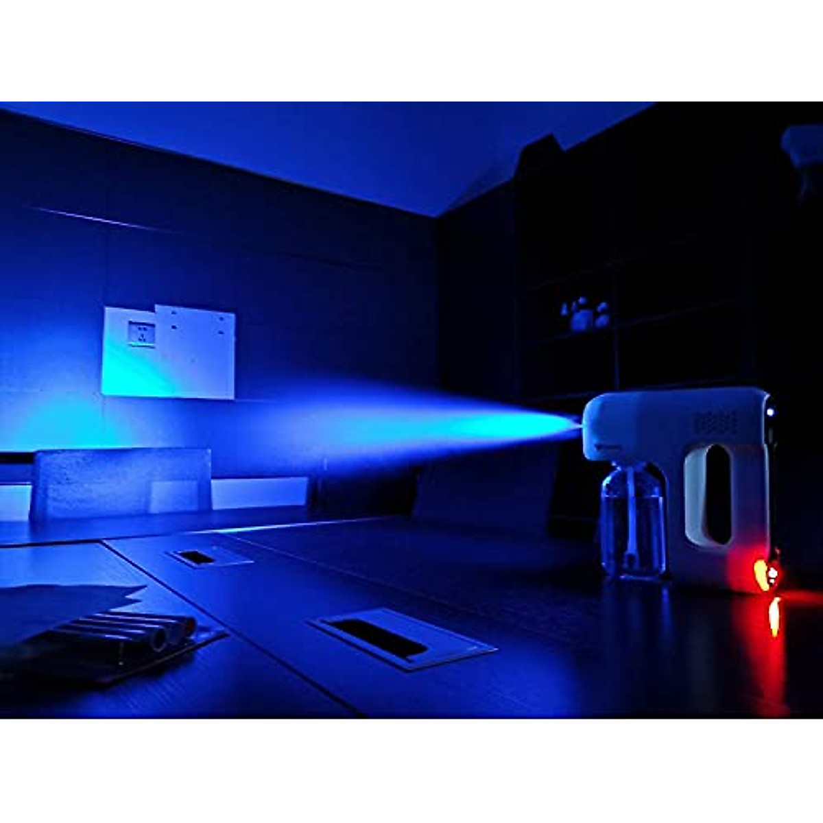 TONHOKJ Steam Gun, Handheld Rechargeable Nano Atomizer 17oz Large Capacity ULV Electric Sprayer Fogger for Home, Office, School or Garden (White)