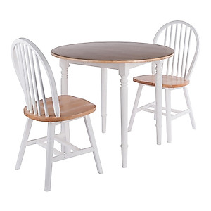 Winsome Wood Sorella Dining Set, Natural/White
