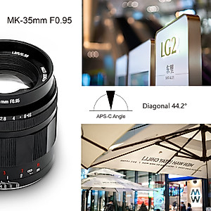 Meike 35mm f0.95 RF-Mount Fixed Manual Focus Lenses Large Aperture APS-C Lens Compatible with Canon EOS-R EOS-RP R5 R5C R6 R7 R10 Mirrorless Camera