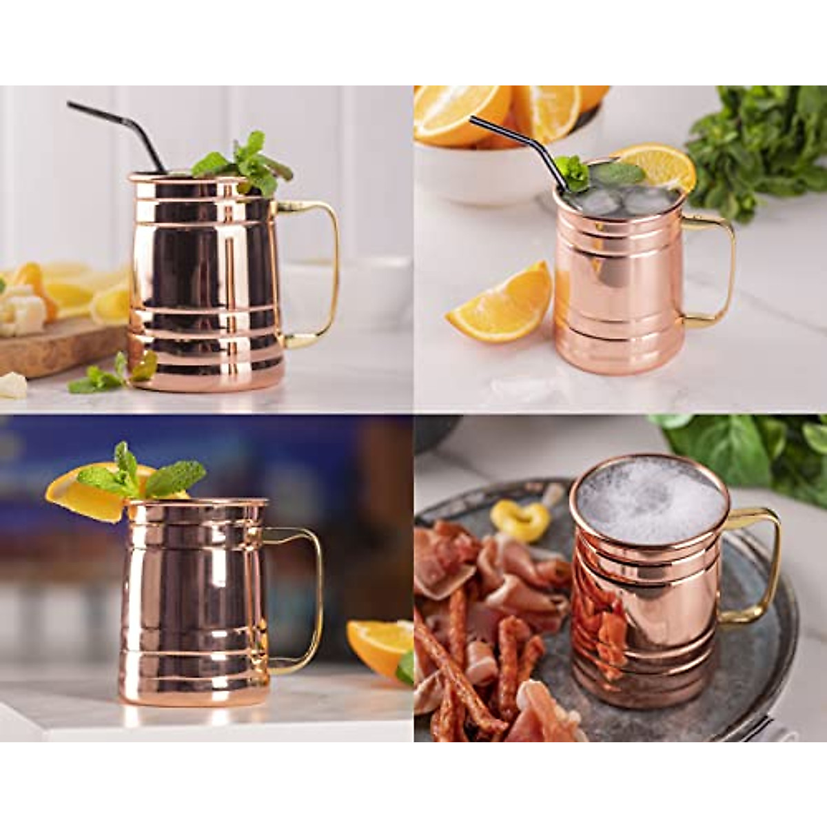One Ring Moscow Mule Mug Metal Tankard, Hobbit Mug Lord Rings Copper Stein Beer Mug, Gift For Him Beer Stein 21oz Pure Copper Plating Cup, Premium Quality Cocktail Mug, Drinking Mug