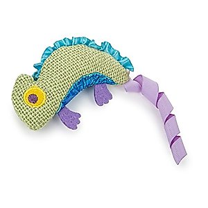 Petlinks HappyNip Crinkle Chameleon Cat Toy, Contains Silvervine & Catnip - Green, One Size