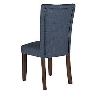 HomePop Parsons Classic Upholstered Accent Dining Chair, Single Pack, Dark Blue