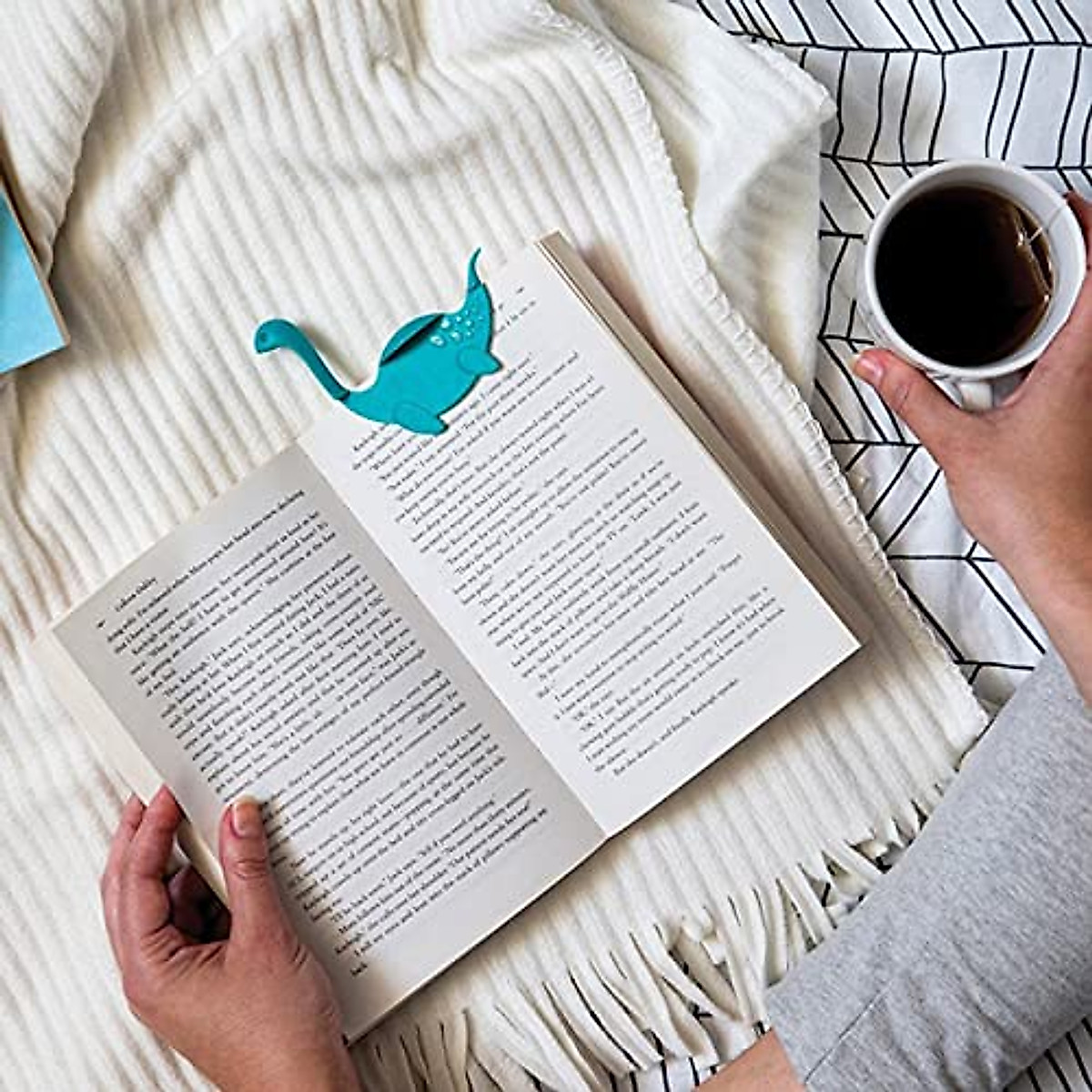 VIEWFLY Cute Bookmarks，Loch Ness Monster Bookmark，3D Cartoon Dinosaurs Bookmark,Funny Book Markers for Women Kids