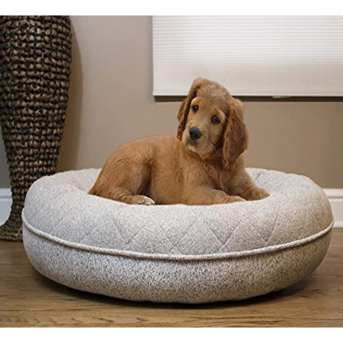 Arlee 59-00935GRY Donut Lounger and Cuddler Pet Bed, Large/X-Large, Gray