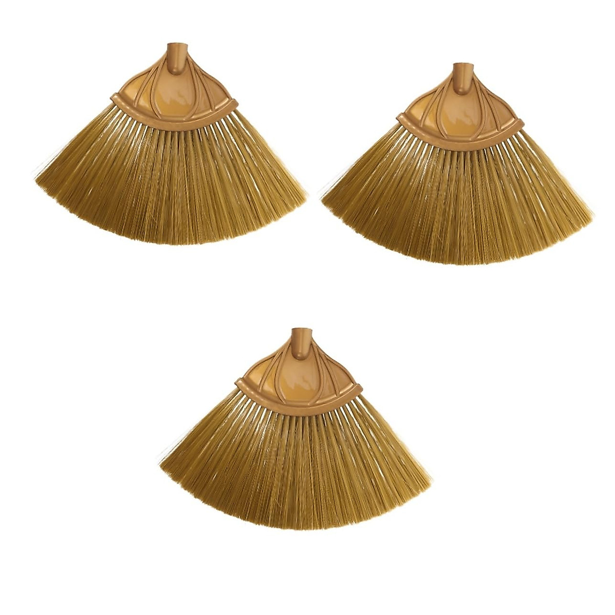 JECOMPRIS 3pcs Sector Lengthen Stainless Steel Broom Head Floor Broom Head Sweeper Home Broom Head Ceiling Replacement Head Floor Sweeper Floor The pet Broom Part for Broom