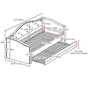 CorLiving Fairfield Day Bed, White