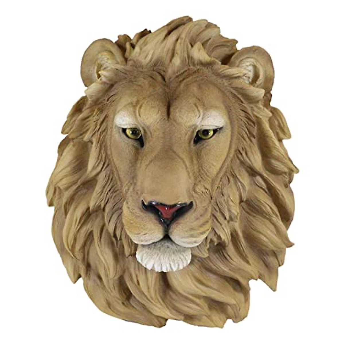 Ebros Gift Safari African Grassland Mufasa Lion Head Wall Decor Plaque 16" Tall Taxidermy Art Decor Sculpture Alpha Pride Lion King Wall Bust Plaque
