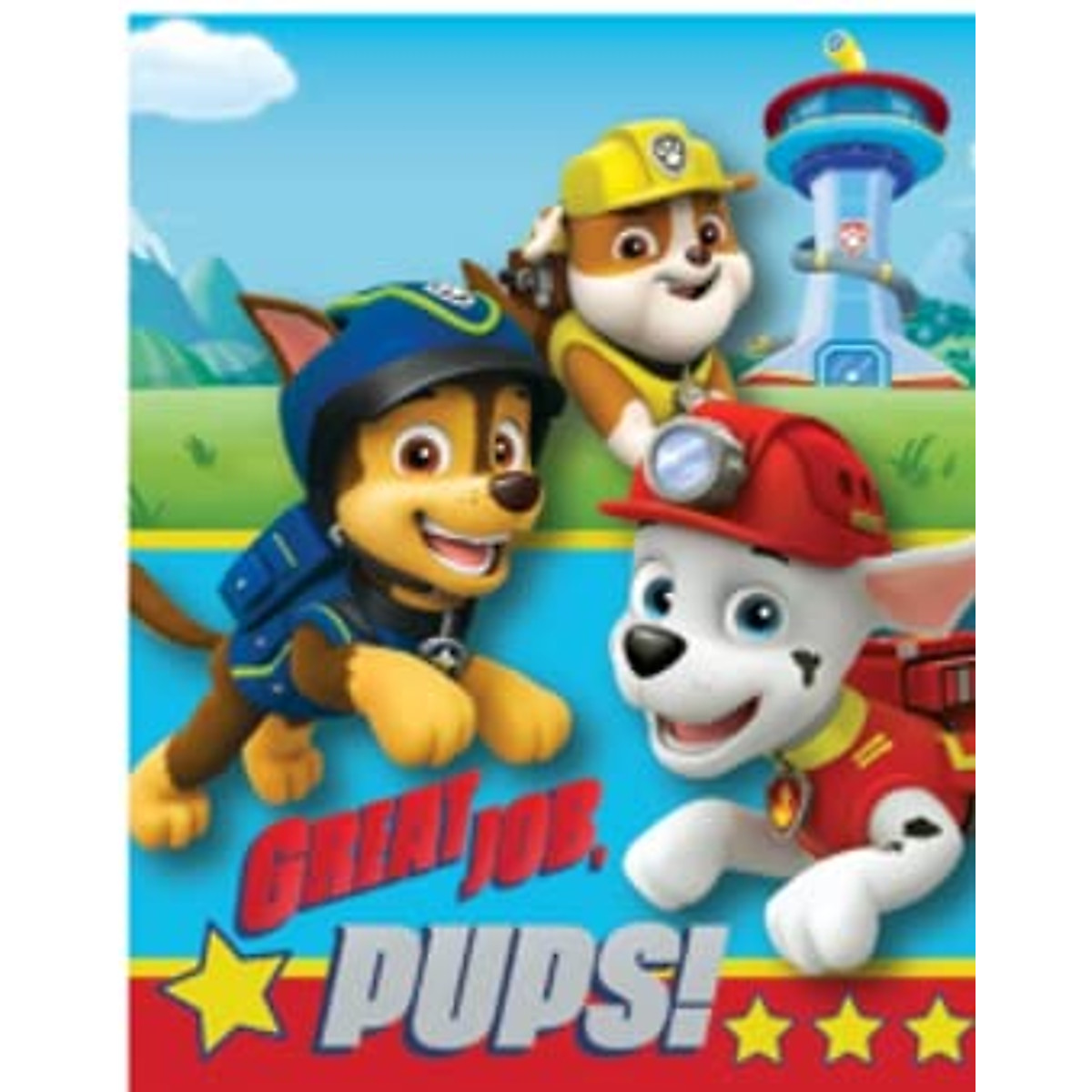 Paw Patrol Throw Silk Touch Soft Blanket Chase Marshall