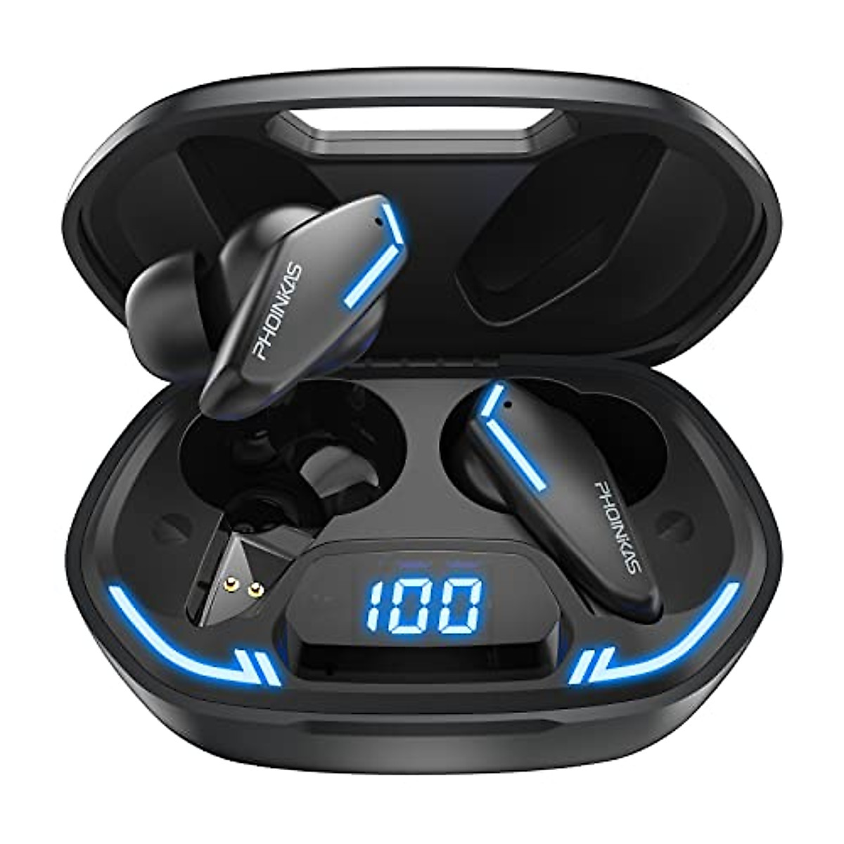 YOTMS Bluetooth Wireless Earbuds Q15 Wireless in-Ear Headphone with 50ms Low Latency, Stereo HiFi Sound, 40H Playtime, IPX4 Waterproof Built-in Mic for Working/Travel/Gym