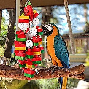 Aigou Parrot Toys, Bird Chewing Toy for Large Medium African Grey Macaws Cockatoos Eclectus Amazon