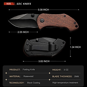 VIFUNCO Keychain Knife, Pocket Knife for Men, Folding Knife with Clip, Small Box Cutter Knife, EDC Pocket Knives Folding Knife for Outdoor Camping, Gifts for Dad