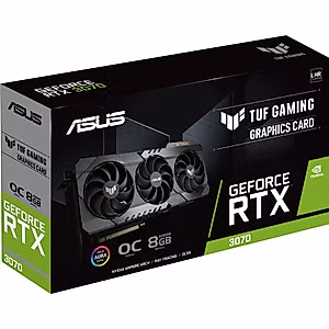 ASUS TUF Gaming NVIDIA GeForce RTX 3070 V2 OC Edition Graphics Card (PCIe 4.0, 8GB GDDR6, LHR, HDMI 2.1, DisplayPort 1.4a, Dual Ball Fan Bearings, Military-Grade Certification, GPU Tweak II)