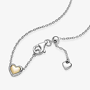 Pandora Domed Golden Heart Collier Necklace 399399C00-45