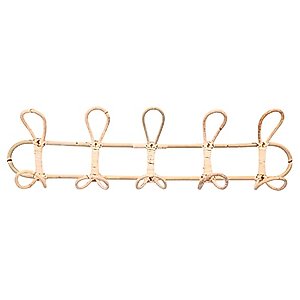 FDSF Camsiom Large Rattan Wall Hooks Clothes Hat Hanging Hook Crochet Cloth Holder Organizer Hangers Decor for Home Decor