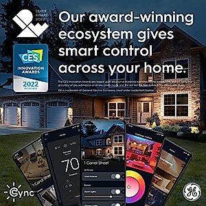 GE CYNC Smart Wire-Free Motion Sensor, Programmable, Bluetooth, Ambient Light Detection, Battery-Powered