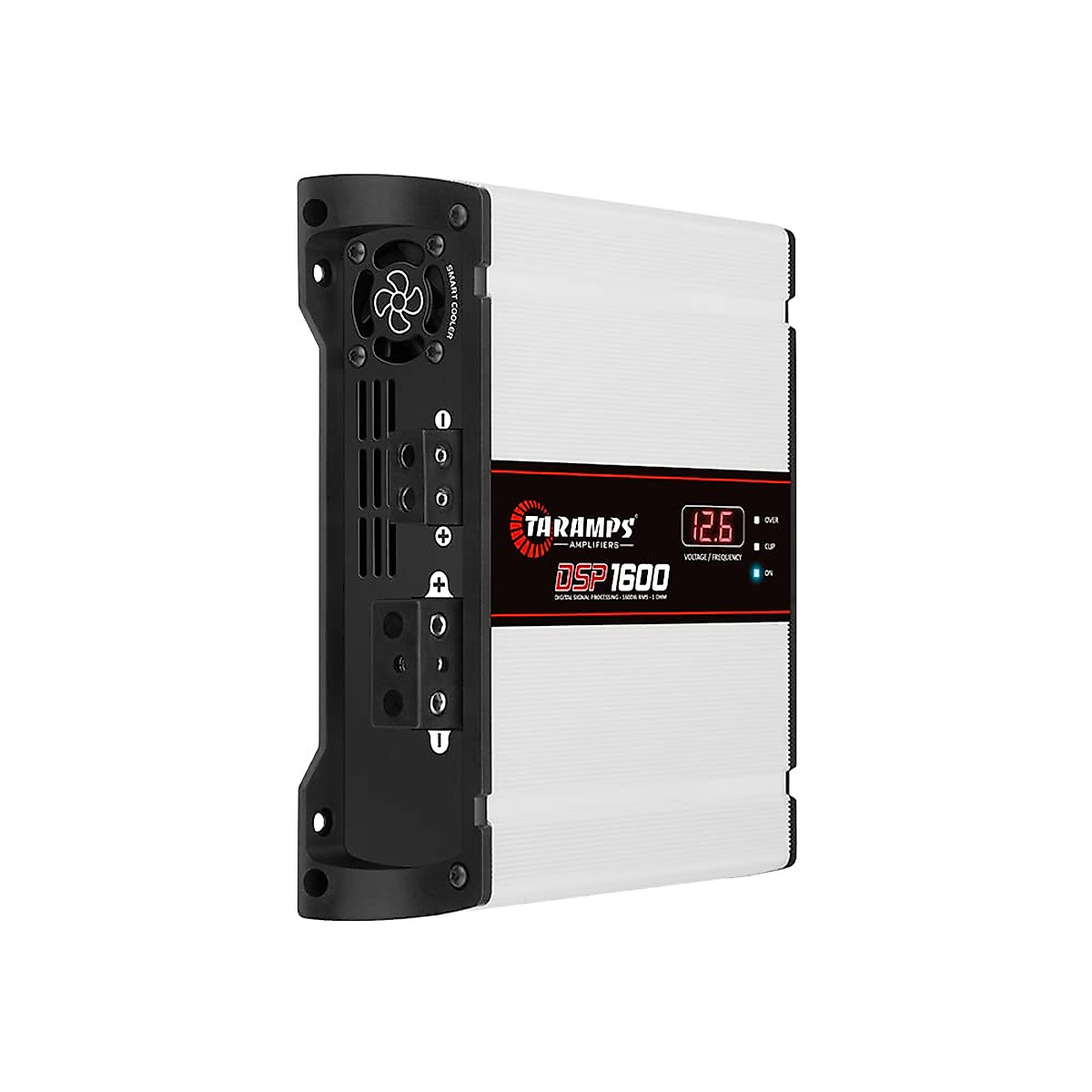 Taramp's DSP-1600.1 1600 Watts-RMS Compact Car Amplifier Digital Signal Processor Full Range Monoblock 1-Ohm Stable, Black