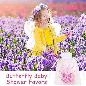 25 Sets Butterfly Baby Shower Favors - Butterfly Shaped Baby Shower Candles, Butterfly Tea Lights Candles with 25 Thank Cards Candle Gifts for Wedding, Cute Butterfly Decorations for Bridal Shower