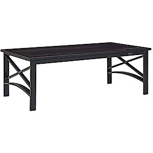 Crosley Furniture Kaplan 6-Piece Outdoor Loveseat Patio Furniture Set, Conversation Sets for Porch, Deck, Oiled Bronze with Oatmeal Cushions