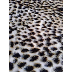 Leopard Area Rug Animals Printed Hide Mats Faux Fur Cowhide Skin Carpet for Home Office, Livingroom, Bedroom, 5.2ft x 6.5ft (160 x 200cm)