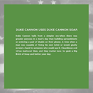 Duke Cannon Supply Co. Big Brick of Soap Bar for Men WWII Collection Smells Like Productivity (Fresh, Energizing Mint) Multi-Pack - Superior Grade, Extra Large, All Skin Types, 10 oz (3 Pack)