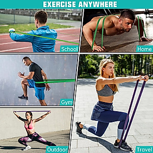GPPNKC Resistance Band, Pull Up Bands, Pull Up Assistance Bands, Workout Bands, Exercise Bands, Resistance Bands Set with Door Anchor, Working Out, Physical Therapy, Shape Body, Men and Women