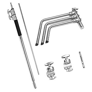 Flashpoint 10' C (Century) Light Stand on Turtle Base Kit w/40 Grip Arm & 2 GOBO Heads and Baby Pin - Chrome