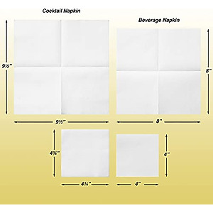 AH AMERICAN HOMESTEAD Cocktail Napkins-Disposable Beverage/Bar Napkins-Black Linen-Like Square Napkins-Eco-Friendly & Compostable-Everyday Use, Party or Wedding 4.75inch x 4.75inch (100 Count, Black)