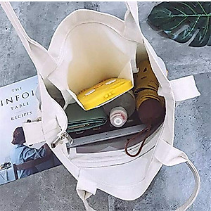 EatingBiting 12.60'' Women Cartoon Lucky Cats Canvas Tote Shopping Handbag Beach Purse Shoulder Bag