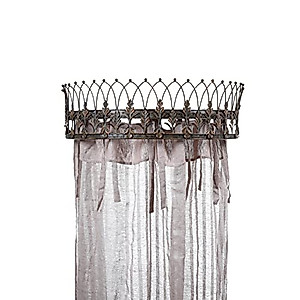 Creative Co-Op Elegant Metal Curtain Crown, Rust
