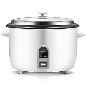 MOOSUM Commercial Rice Cooker, Large Capacity 30-Cup (UnCooked), 60-Cup (Cooked) with One Touch Operation and 12-Hour Keep Warm,Easy to Use and clean,1600W