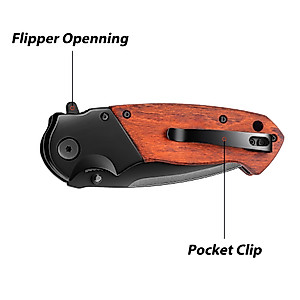 TACTIMAN Gifts for Dad from Daughter Son Wife, Dads Gifts, Fathers Gifts, Birthday Anniversary Fathers Day Christmas Gift for Dad, Engraved WORLD'S BEST DAD Fathers Gifts, Pocket Knife Gift for Dad