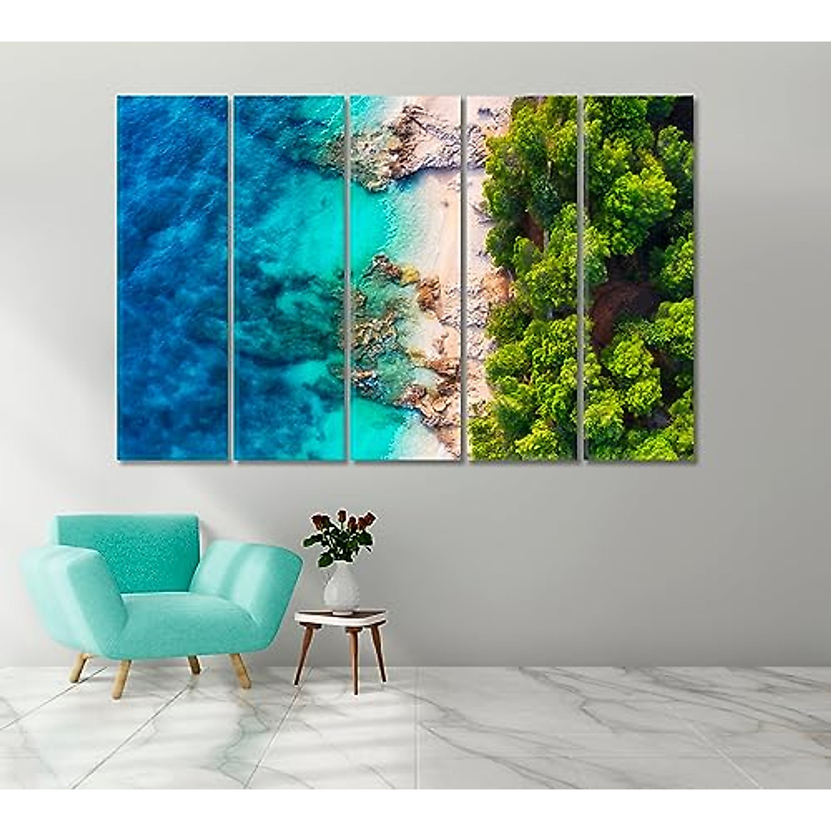 Croatia's Turquoise Coast Canvas Print 5 Panels / 36x24 inches