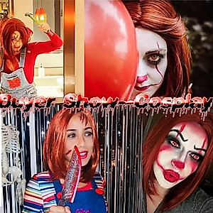 BESTUNG Short Red Wigs Copper Red Wig for White Women Medium Lenth Red Bob Wigs Side Part Synthetic Hair Costume Wigs for Cosplay Daily Party Halloween