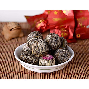 16 Pcs Variety Flavors Artistic Blooming Tea Handmade Chinese Blooming Flower Tea Balls Green Tea Gift Bloom