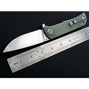 Eafengrow CH3001-G10 Folding Knives D2 Steel Blade G10 Material Handle Outdoor Camping Knife Hunting Survival Hand EDC Tools (Jade)