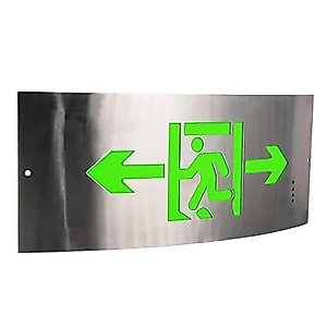 HEQIM Emergency exit Signs, Emergency exit Indicators with Battery Backup and Intelligent Fault self-Diagnosis Function, IP34 Protection and Bright Lighting