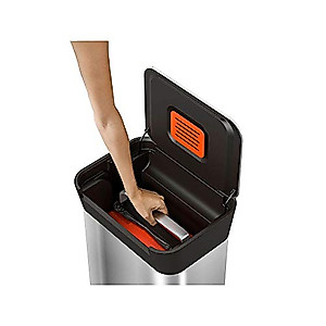 Joseph Joseph 30030 Intelligent Waste Titan Trash Can Compactor, 8 gallon / 30 liter, Stainless Steel