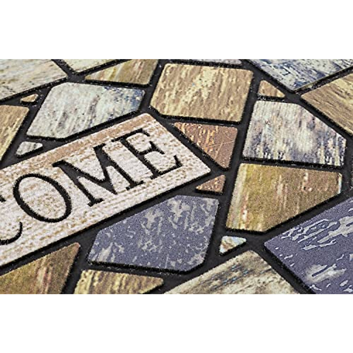 MTOUOCK Welcome Mats Outdoor, 17 * 30" Front Door Durable Mat for Non Slip Rubber Outdoor Home Entrance, Geometric Shape Style Outside Entry
