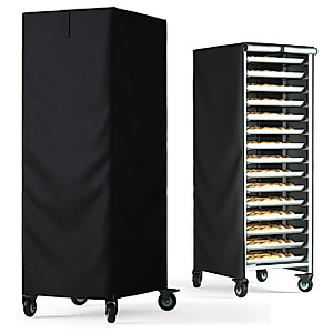 Wulbesin Bread Rack Cover,23"x28"x64" Pan Rack Cover, Bread rack dust cover with zipper, high density waterproof oxford cloth material